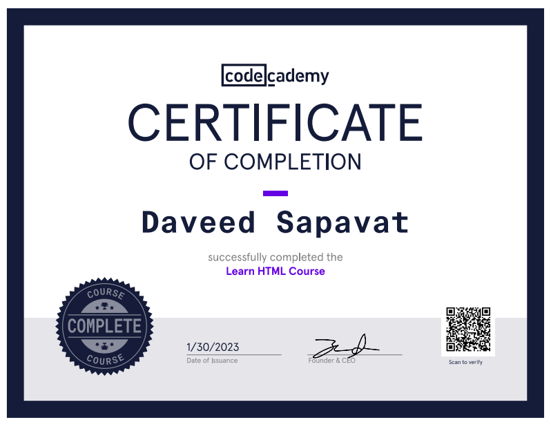 My Portfolio | DAVEED SAPAVAT
